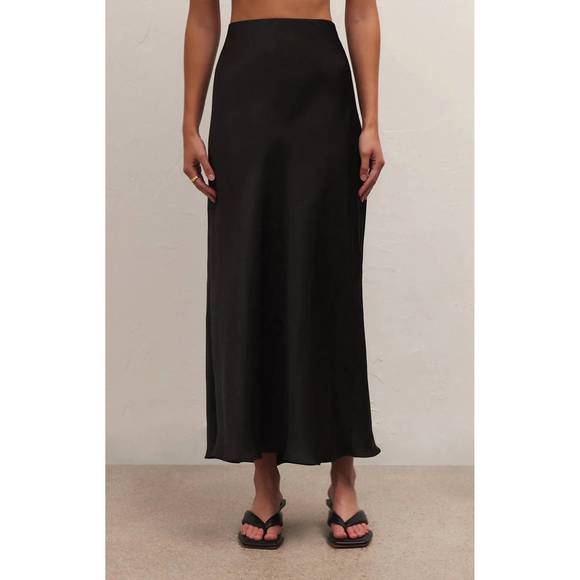 Z Supply | Skirts | New Z Supply Europa Poly Sheen Skirt In Black ...
